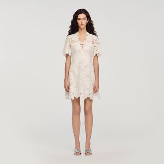 Sandro Robe courte imprim&eacute; fleur