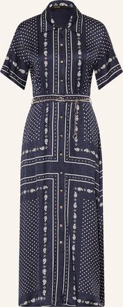 Maje Hemdblusenkleid Aus Satin blau