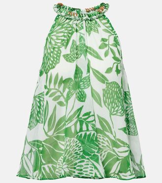 Poupette St Barth Bedrucktes Top Cleo aus Baumwolle