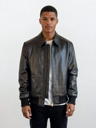 Trueprodigy Lederjacke Yeray Lederjacke in Bomberjackenoptik