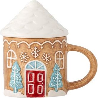 Bloomingville Ginnie Becher, Tasse, Braun, Steingut, T9,5xH13 cm, 370 ml