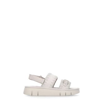 Mou Femme, Chaussures, Beige, Taille: 37 EU Sandales en Daim Ivoire avec Fermeture Velcro
