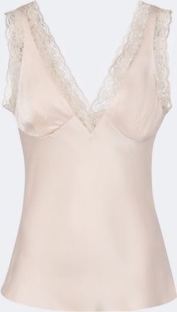 Poss&eacute; Top Blake aus Seidensatin mit Spitze