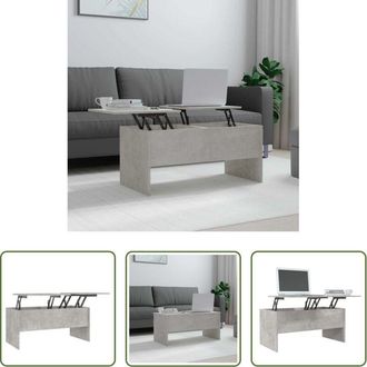vidaXL Betonfarbe Couchtisch - Couchtisch Betongrau 102x50,5x46,5 cm Holzwerkstoff