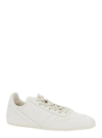Rick Owens Mens Low Top Sneaker Ru01f2889 White Leather Lamb Trainers
