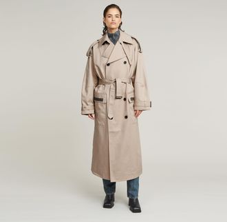 G-Star Macro Balloon Trenchcoat - Beige - Damen