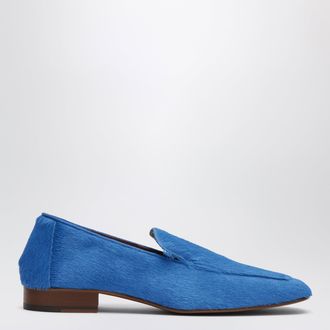 Dries Van Noten Elektrisch blaue Loafer aus Kalbshaar