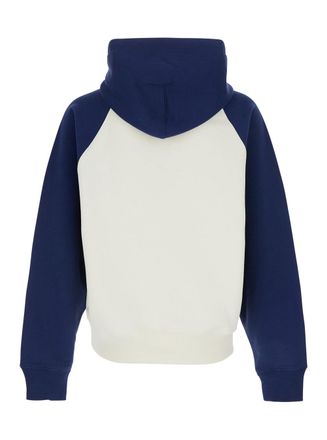 Ami Mens Hoodie Boxy Fit Blue Cotton Sweatshirts Sweater