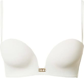 Twin-Set Oval T Bandeau-Bikinioberteil - Wei&szlig;
