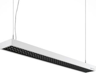 Arcchio LED Büroleuchte Susi (Modern) in Weiß aus Aluminium (2 flammig,) - Bürolampe Arbeitsplatzlampe Hängeleuchte Pendelleuchte Deckenleuchte Arbeitszimmerl