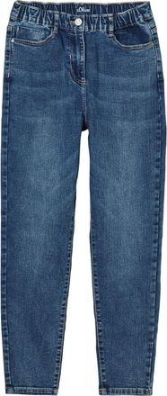 s.Oliver Ankle-Jeans Mom/Relaxed Fit/High Rise/Tapered Leg Blue Stretched den 176/SLIM