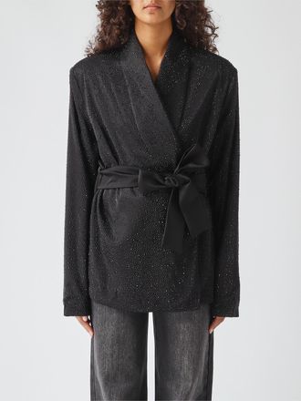 Twentyfourhaitch Blazer style robe de chambre avec cristaux et ceinture &agrave; nouer