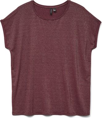 Vero Moda Vmlava Glitter Ss Top Stripe Ga JRS Noos