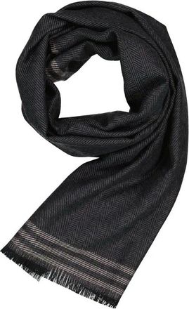 Boggi Milano Herren Schal beige Woll-Stoff meliert