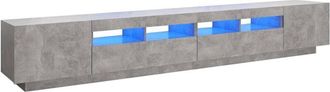 vidaXL Vidaxl - TV-Schrank mit LED-Leuchten Betongrau 260x35x40 cm