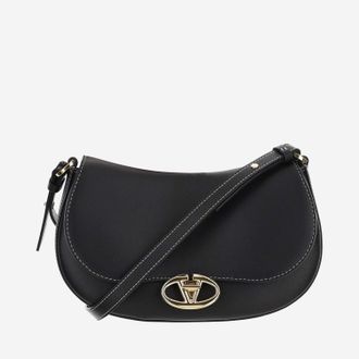 Valentino Garavani Womens Shoulder Bag Vlogo Signature Black Calf Leather