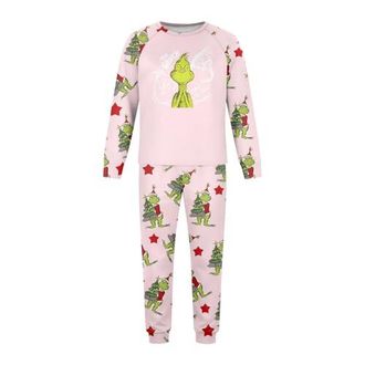 Generic Le Grinch Pyjama Noel Famille De Grinch Ensemble Femme Coton Adulte Hiver Pull Chaud Et Doux Garcon Assorti Costume Enfant The Deguisement Homme Noël 