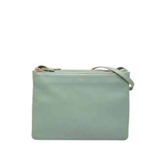 Celine Pre-owned Cuir sacs-celine - Femme - Pre-owned - Vert - Taille: ONE Size