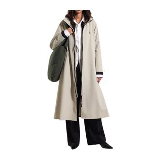 Stutterheim Femme, Manteaux, Beige, Taille: 38 FR Mosebacke Long Lightweight Zip