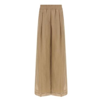 Brunello Cucinelli Femme, Pantalons, Beige, Taille: 34 FR Pantalon de surv&ecirc;tement ample