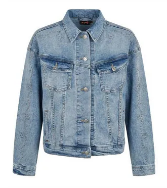 Miss Goodlife Jeansjacke Miss Goodlife MG15733 Jeansjacke Studs Line, Light Blue