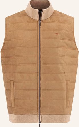Fynch-Hatton Fynch-Hatton Weste Im Materialmix braun