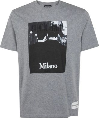 Emporio Armani Homme, Tops, Gris, Taille: S Jersey T-Shirt
