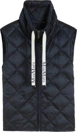 Max Mara Femme, Vestes, Bleu, Taille: 40 FR Tregic Quilted Vest