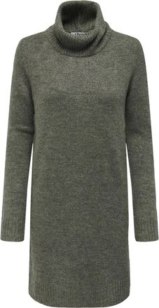 Jacqueline de Yong JdY Langarm Strickkleid Mini Rollkragen Dress Regular Fit Pullover Rundhals Shirt Knielang JDYELANOR, Farben:Olive, Größe:XS