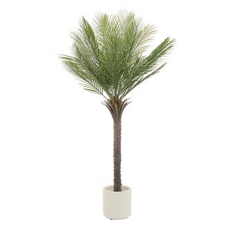 ML Design ML-Design K&uuml;nstliche Palme 150 cm, K&uuml;nstliche Pflanzen gro&szlig;, Tropische Kunstpalme, Kunstpflanze, Fake Plant Deko, Plastik Pflanze im Topf f&uuml;r Indoor/O
