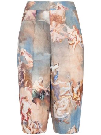 Balmain Shorts mit abstraktem Print - Mehrfarbig