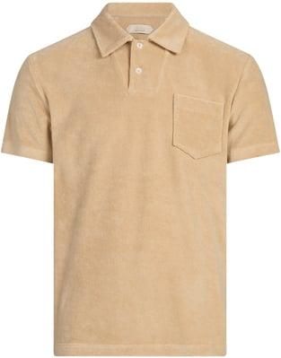 Aur&eacute;lien Polo manches courtes en tissu &eacute;ponge de coton m&eacute;lang&eacute;