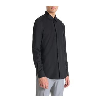 Antony Morato Slim Fit Baumwollhemd Fr&uuml;hling/Sommer Kollektion - - Shirts - Herren - Schwarzk - XS