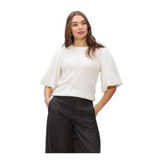 Moss Copenhagen Damen, Strickwaren, Wei&szlig;, L/XLGr&ouml;&szlig;e