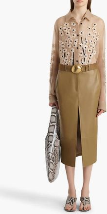 Khaite Embroidered Floral Shirt - Ivory