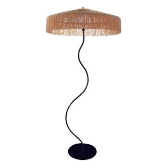 Honor&eacute; Lampadaire Kaa en m&eacute;tal et raphia Honor&eacute;