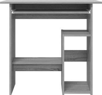 Generic Computertisch mit Ablagefl&auml;chen, Home-Office-Schreibtische, Moderner Schreibtisch mit Offenen Regalen f&uuml;r Schlafzimmer, Wohnzimmer (Graues Sonoma)