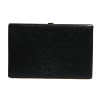 Dolce & Gabbana Leder Goldrahmen Clutch - - Bags - Damen - Schwarzk - ONE SIZE