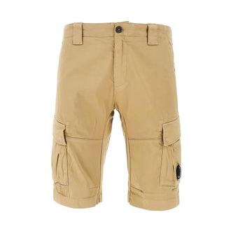 C.P. Company C.p. Company, Homme, Shorts, Beige, Taille: M Stretch Sateen Cargo Lens Shorts
