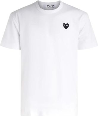 Comme Des Gar&ccedil;ons Wei&szlig;es T-Shirt mit Herz-Patch - - Tops - Herren - Wei&szlig; - 2XL