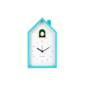 Karlsson Alarm Clock Modern Cuckoo Turquoise Blue
