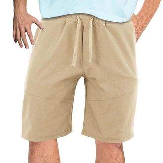 Generic Short longueur genou pour homme, short avec poches, cordon de serrage, taille &eacute;lastique, respirant, l&eacute;ger, respirant, sport, gym, entra&icirc;nement, couleu