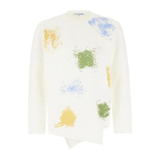 Comme Des Gar&ccedil;ons Paint Printing Knit - - Knitwear - Herren - Wei&szlig; - M