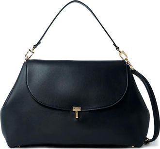 Toteme sac porté épaule en cuir T-Lock - Noir