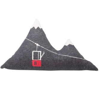 David Fussenegger Polyester Kissen, Dekokissen, Zierkissen - Berg (inkl. F&uuml;llung) - anthrazit - 65 x 40 cm