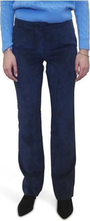 Emme Di Marella Emme DI Marella, Femme, Pantalons, Bleu, Taille: 38 FR Pantalon Large en Velours C&ocirc;tel&eacute;