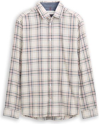 Tom Tailor Herren 1048428 Regular Fit Flanell-Hemd mit Muster, 38922-White Multicolor Check, XXL