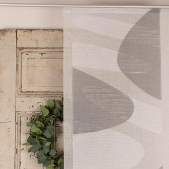 Schöner Leben Schiebevorhang Schiebegardine Scherli Bubbles halbtransparent inkl. Technik grau 245x60cm