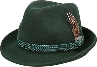 LIPODO Chapeau Tyrolien Femme/Homme - Randonneur Oktoberfest de Protection Automne Ete Printemps Hiver Printemps-ete - 57 cm Vert Fonce