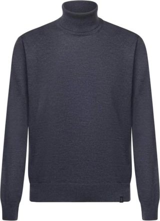 Fay Homme, Pulls, Bleu, Taille: XL Wool Turtleneck Sweater